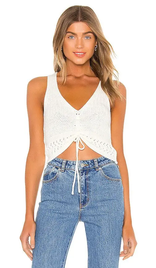 MORE TO COME Khloe Ruched Knit Top