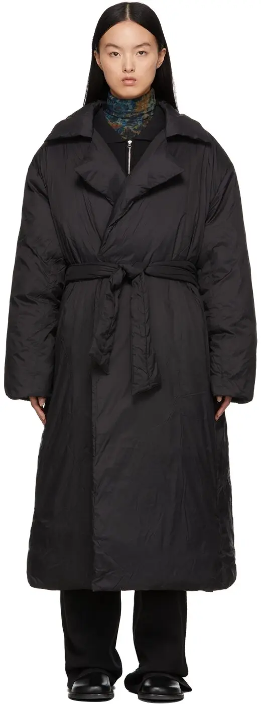 Snow Coat Hope Duvet Coat Black Black Toggle Waist Longline Padded