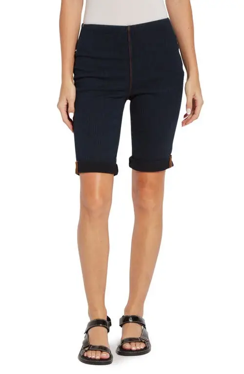 Lyssé Essentials Stretch Denim Boyfriend Shorts - Indigo