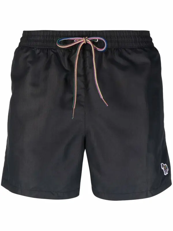Paul Smith Logo-patch Swim Shorts - Black