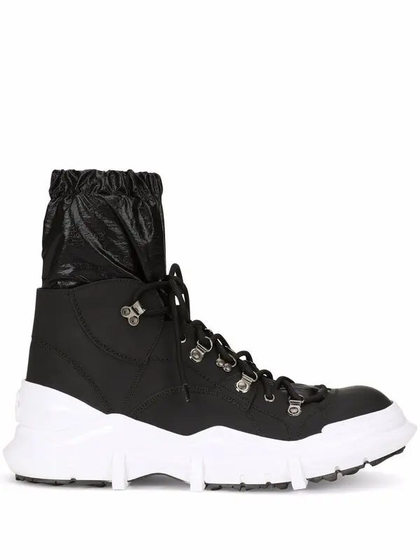 Dolce & Gabbana Elasticated Lace-up Boots