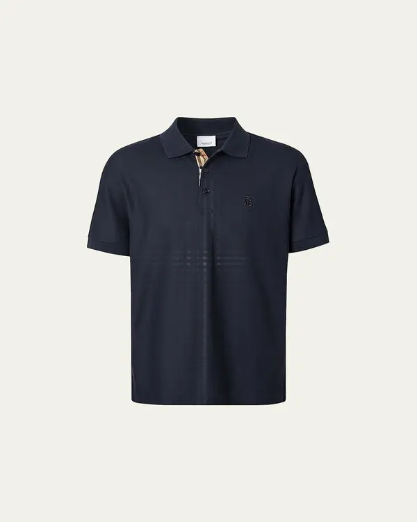 Burberry Eddie Tb Polo Shirt Coal Blue Editorialist