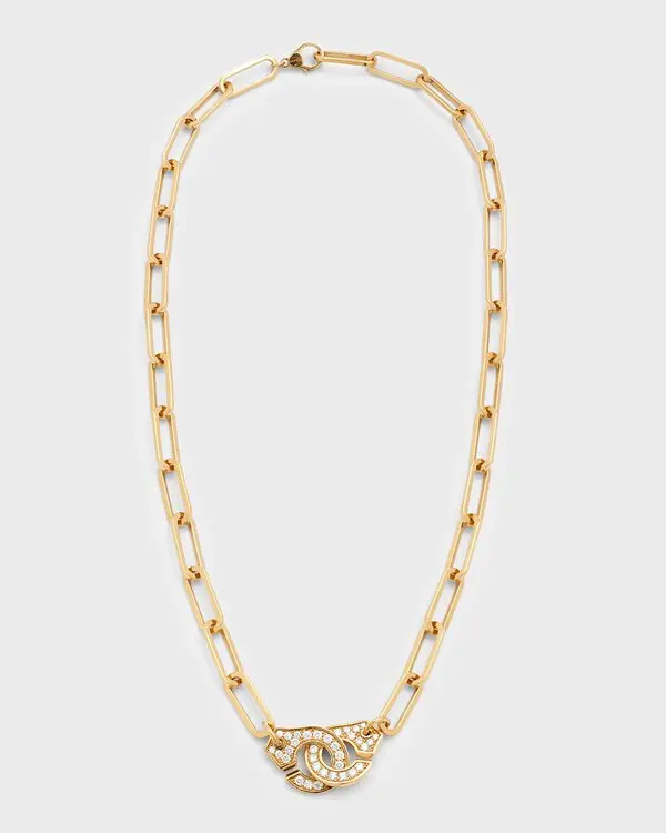 DINH VAN Menottes R15 Extra-large Chain Necklace With Diamonds - Yellow Gold