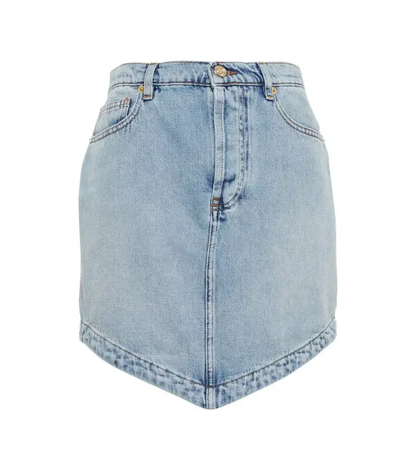 Alexandre Vauthier Asymmetric Denim Miniskirt