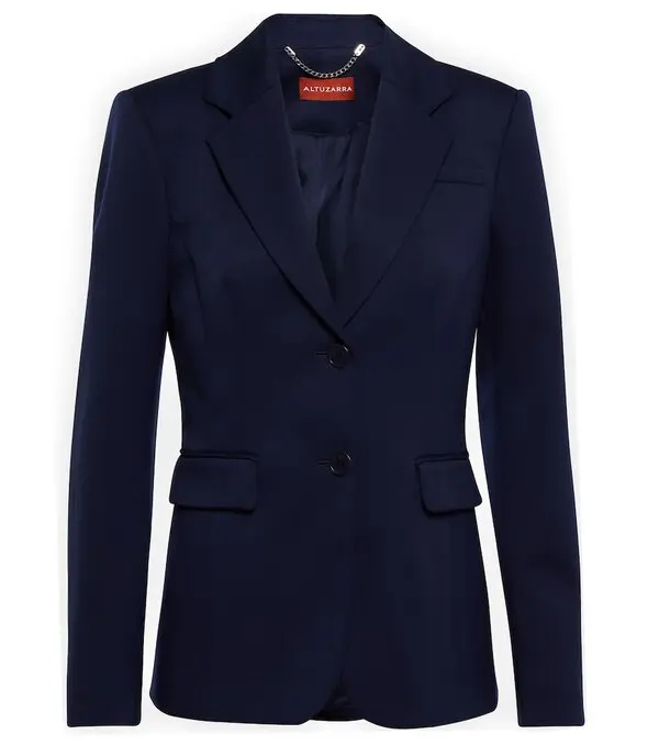 Altuzarra Fenice Virgin Wool Blazer - Blue