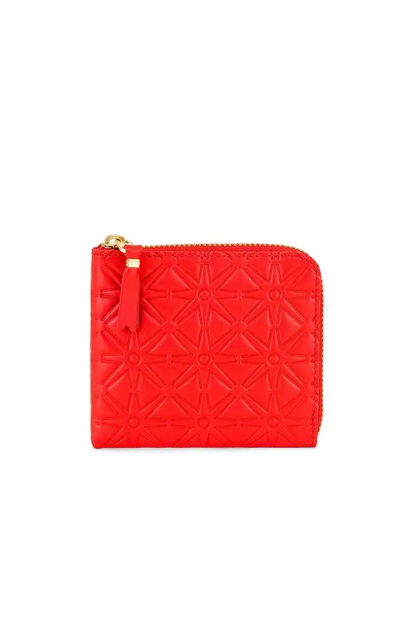 Comme Des Garçons Embossed Zip Wallet