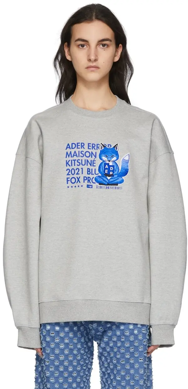 Maison Kitsuné Ader Error Edition Meditation Fox Sweatshirt In 