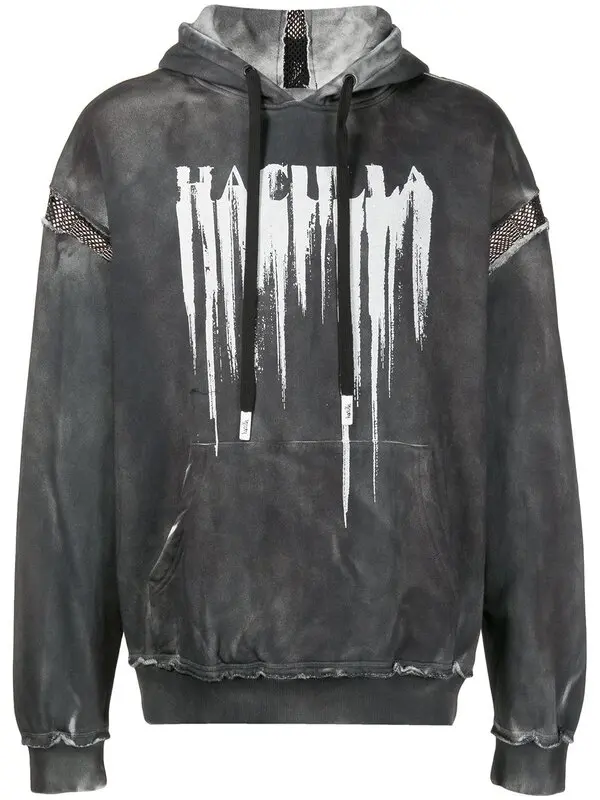 HACULLA. Smeared Distressed Hoodie - Black