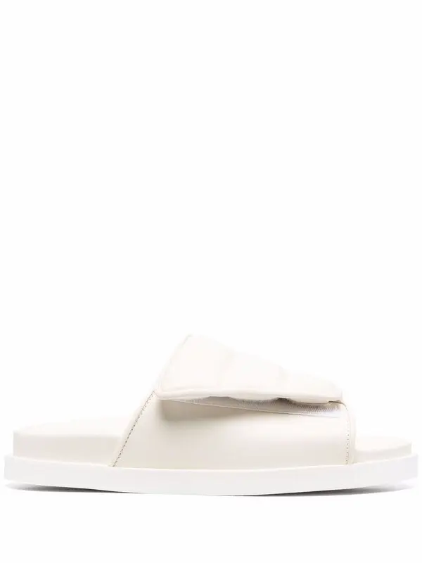 GIABORGHINI Padded Slip-on Sandals - Neutrals