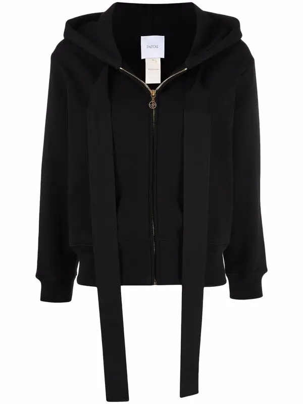 Patou Logo-embroidered Zip-up Hoodie