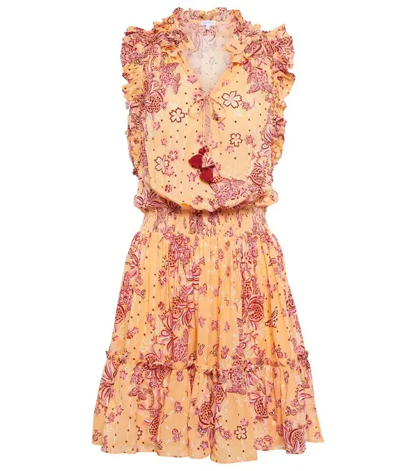Poupette St Barth Triny Printed Minidress - Orange