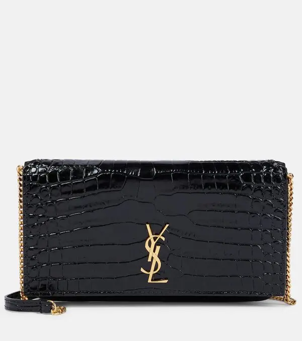 Saint Laurent Cassandre Leather Phone Pouch