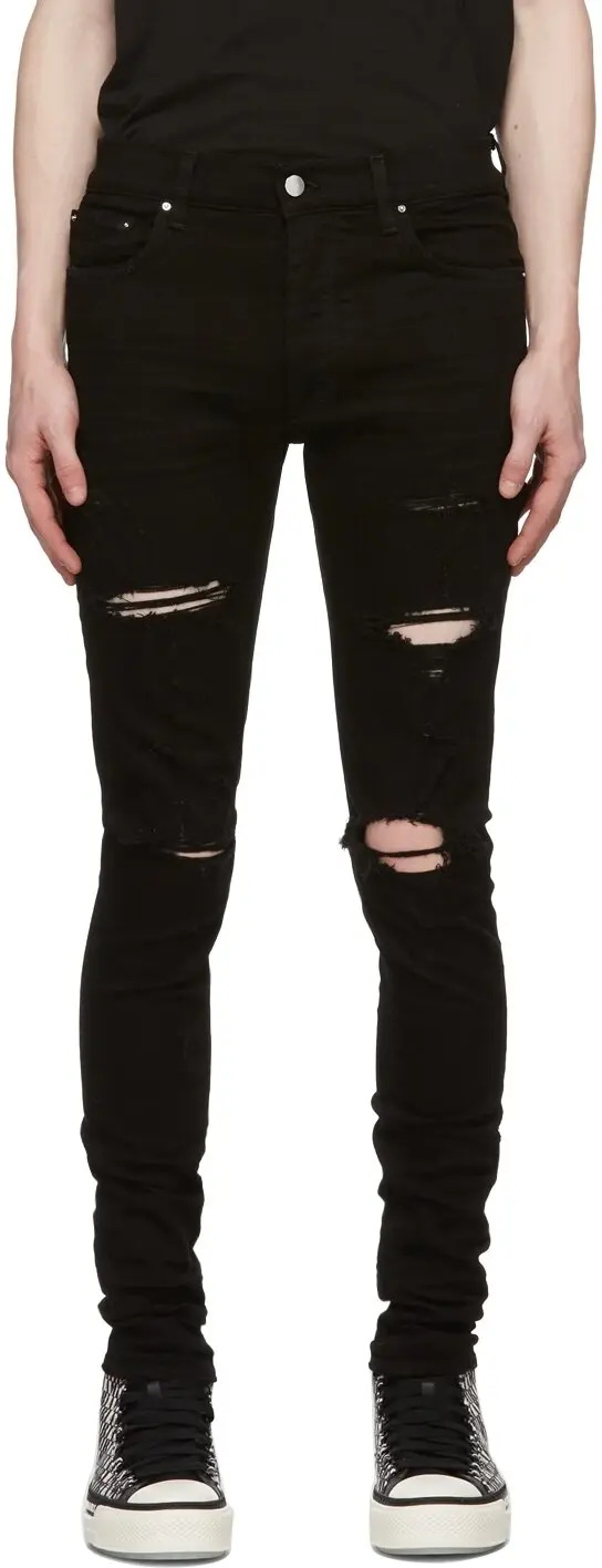 Amiri Thrasher Plus Jeans In Black - 45% Off | Editorialist