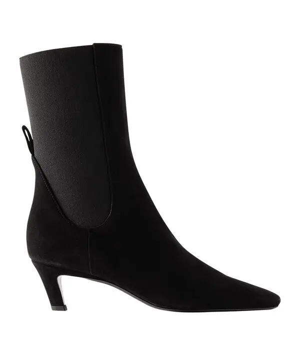 TOTÊME The Mid Heel Suede Chelsea Boots