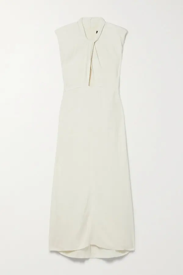 Isabel Marant Rabea Cutout Crinkled-crepe Midi Dress