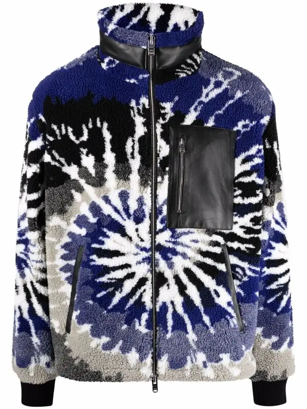 Amiri Tie-dye Fleece Zip-up Jacket
