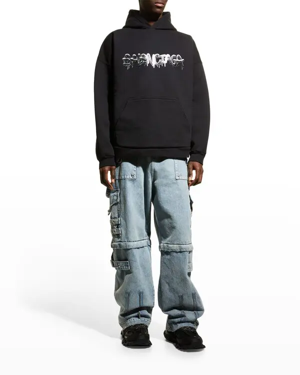 BALENCIAGA　SLIME HOODIE WIDE FIT Balenciaga Slime Hoodie Wide Fit 'Grey Green' 674986TLVF21203