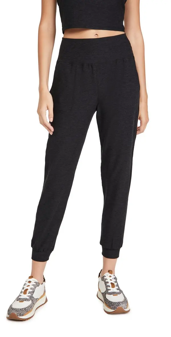 Beyond Yoga Spacedye Midi Joggers - Darkest Night