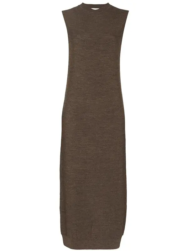 Lemaire Knitted Leevele Midi Dre In Brown - 64% Off | Editorialist