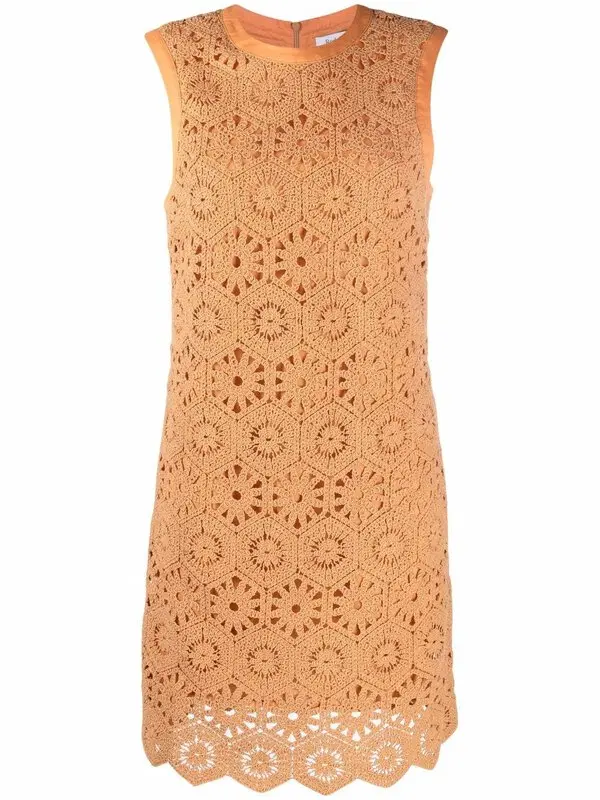 Rodebjer Tulip Crochet-design Mini Dress