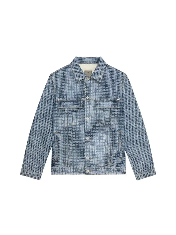 Givenchy Classic Fit 4g Rivet Denim Jacket - Medium Blue | Editorialist