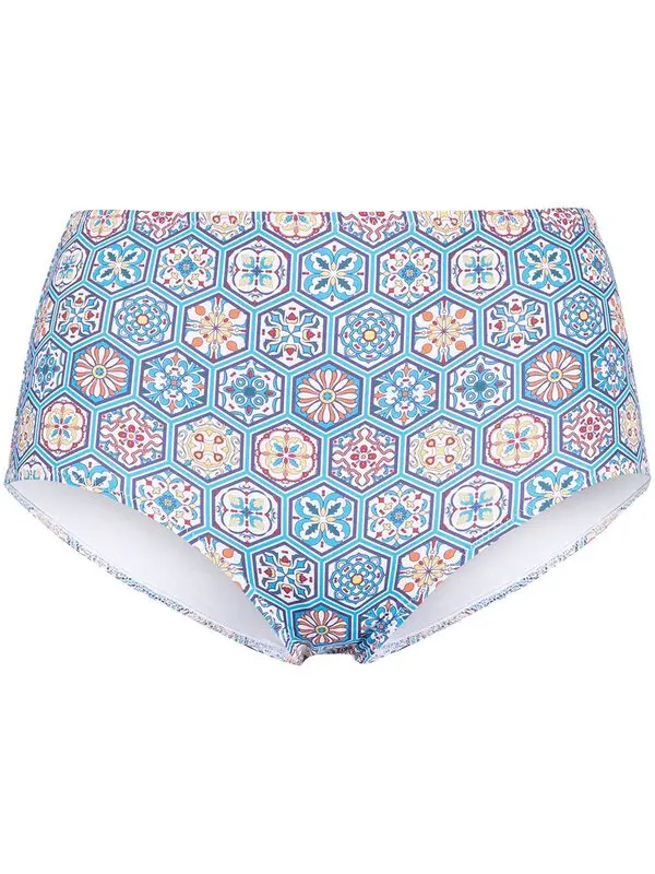 Solid & Striped Geometric Bikini Bottom