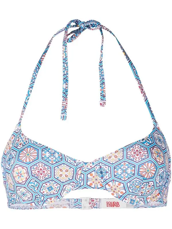 Solid & Striped Ginger Geometric Bikini Top