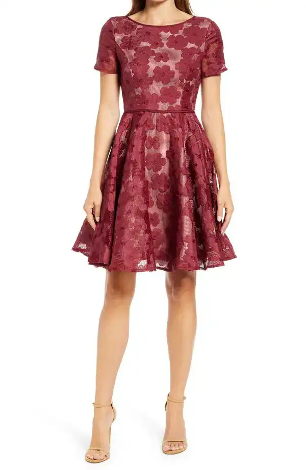 white christmas dresses Afrm - Shani Rosette Mini Dress main image 0
