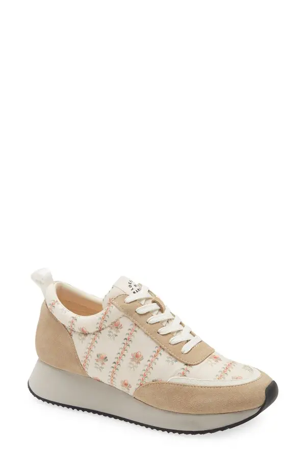 Loeffler Randall Remi Sneaker In Ticking Stripe/Cement In Ticking