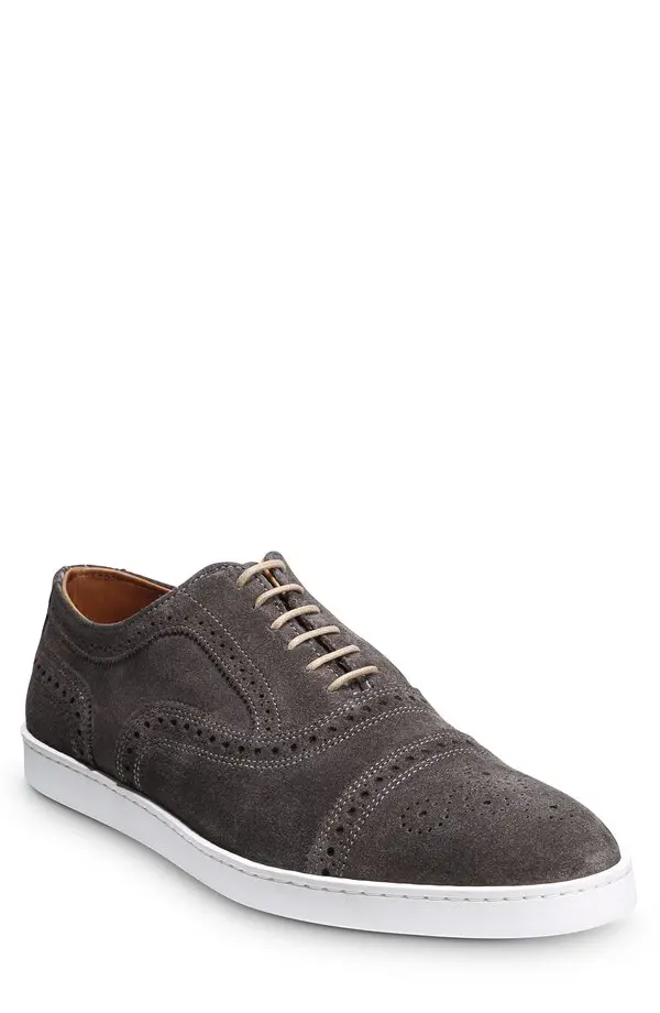 Allen Edmonds Strand Cap Toe Oxford Sneaker - Grey Suede | Editorialist