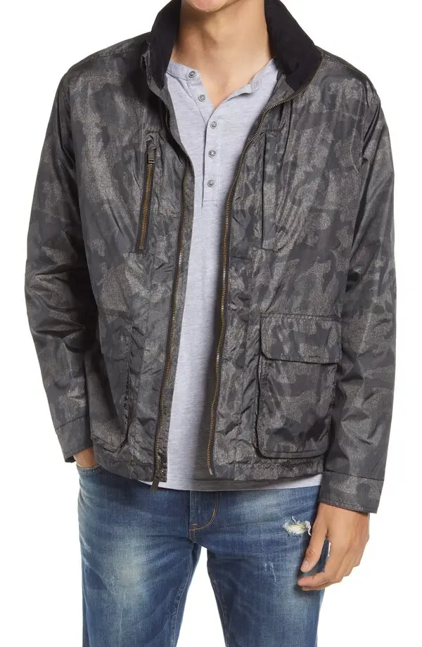 John Varvatos Jones Shell Jacket In Dark Fatigue - 50% Off 