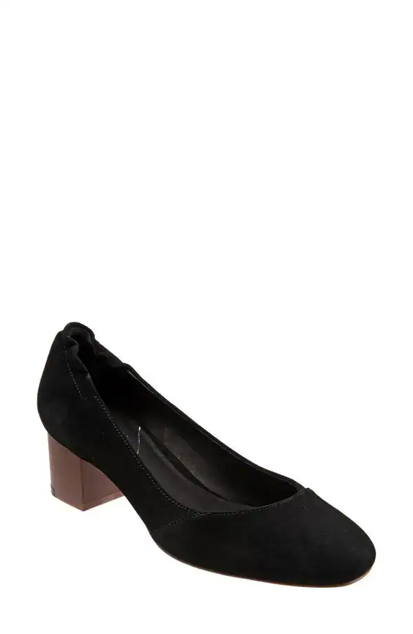 Buy SAVA Everly Block Heel Pump - Black Leather At 36% Off | Editorialist