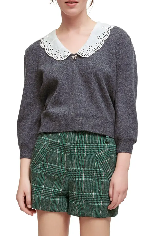 Lace Collar Sweater