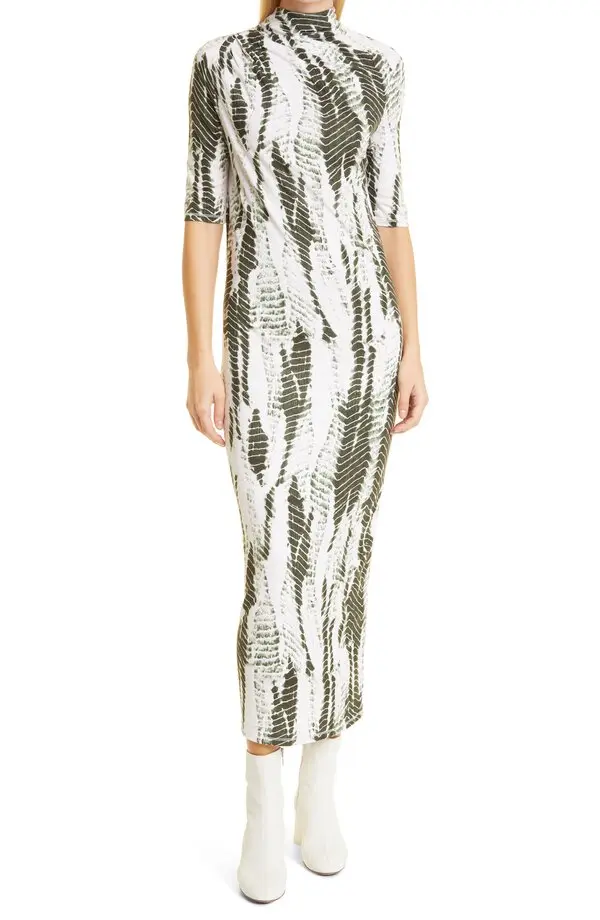 Ted Baker London Joellen Tie Dye Knit Column Dress - Dk-Green | Editorialist