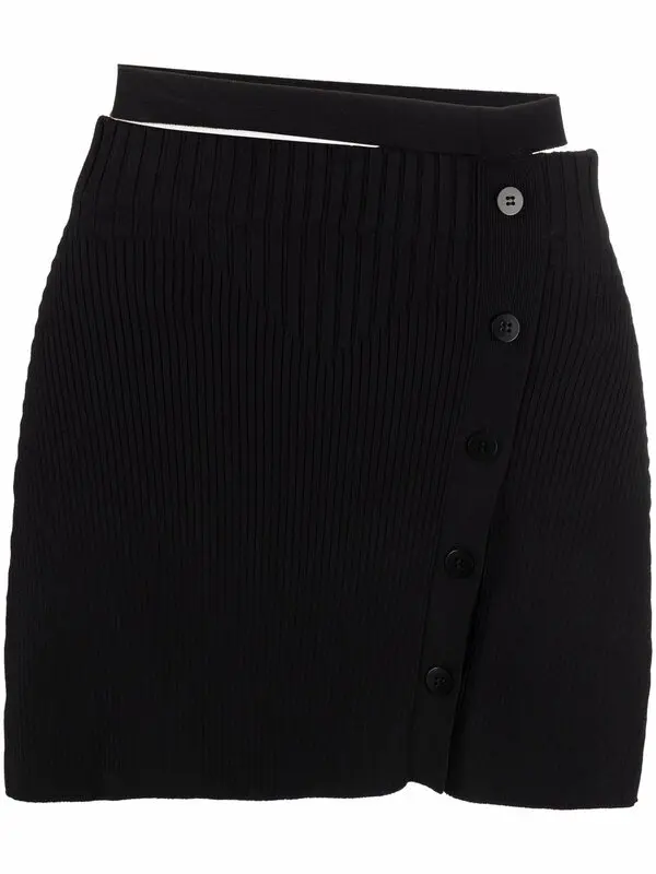 ANDREĀDAMO Cut-out Knitted Mini Skirt