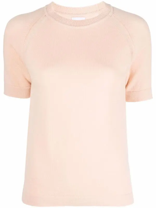 BARRIE Cashmere Short-sleeved Top - Orange