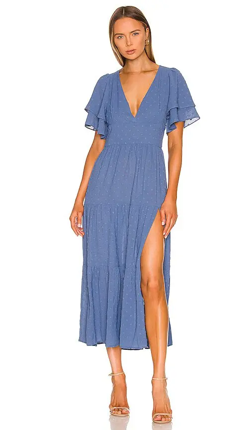 Line & Dot Skylar Midi Dress In Blue - 30% Off | Editorialist