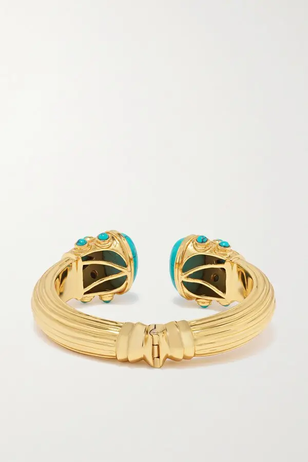 AMRAPALI LONDON Plated Turquoise Cuff
