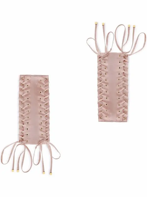 Dolce & Gabbana Eyelet-detail Satin Gloves
