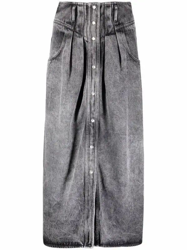 Isabel Marant Tigrane Midi Skirt - Grey | Editorialist display picture 1