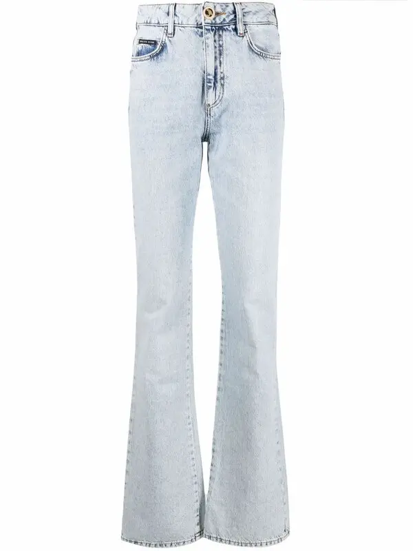 Philipp Plein High-waisted Flared Jeans - Blue