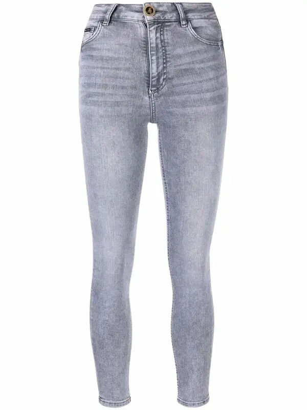 Philipp Plein Skinny Cropped Jeans - Grey
