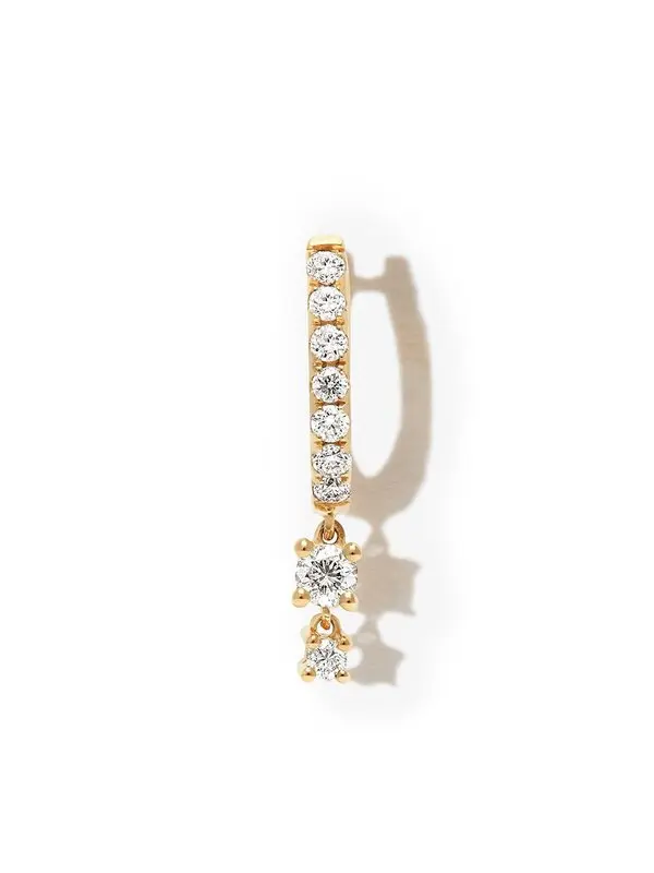 Jacquie Aiche 14kt Yellow Diamond Mini Hoop Earring