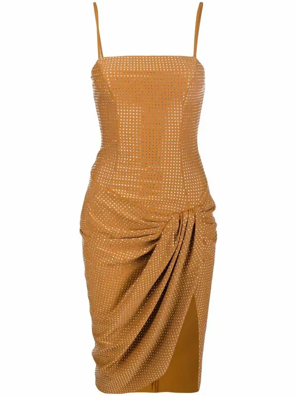 Giuseppe Di Morabito Crystal Embellished Draped Dress
