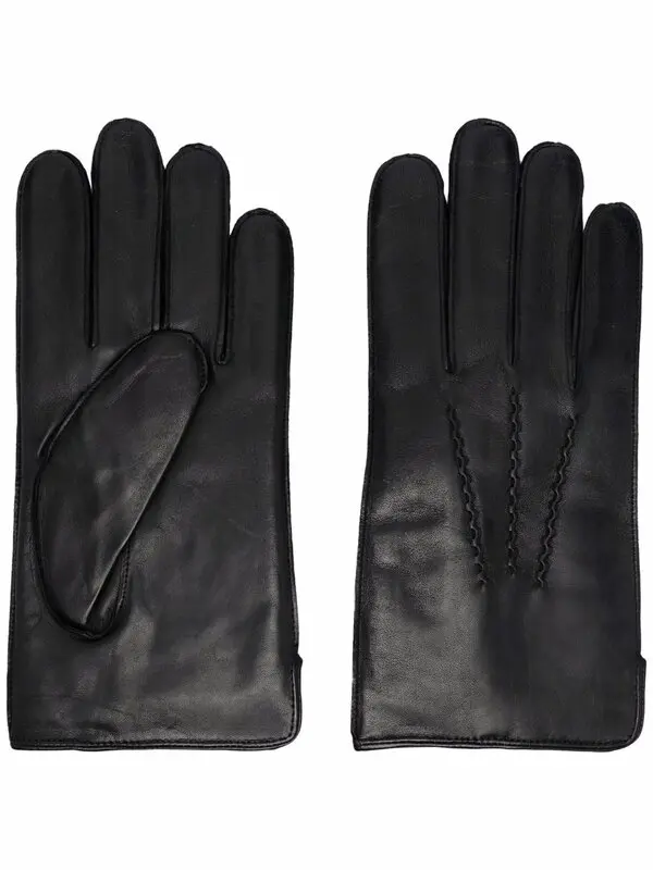 ASPINAL OF LONDON Grained Leather Gloves - Black