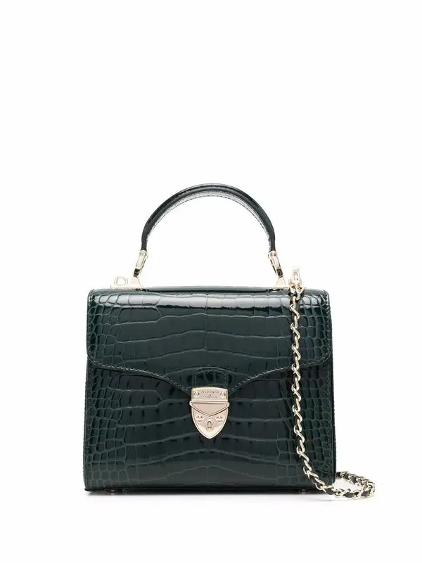 ASPINAL OF LONDON Midi Mayfair Top-handle Bag - Green