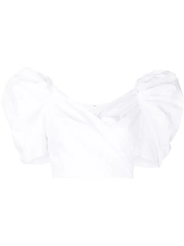 Cara Cara Sara Wrap-style Cropped Top