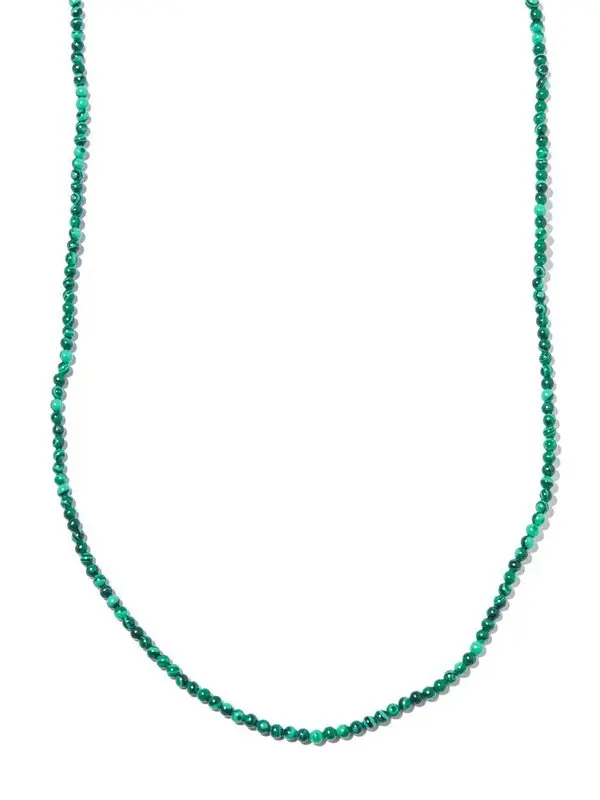 Luis Morais 14kt Yellow Malachite Beaded Necklace