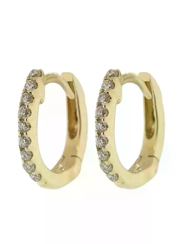 DANA REBECCA DESIGNS 14kt Yellow Diamond Huggie Earrings - Gold