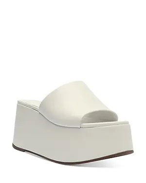 Schutz Marih Platform Sandals In White 30% Off Editorialist